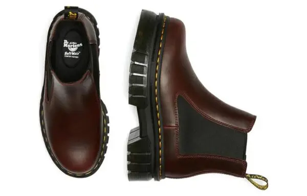 Dr. Martens Audrick Brando Leather Platform Chelsea Boots - Brown