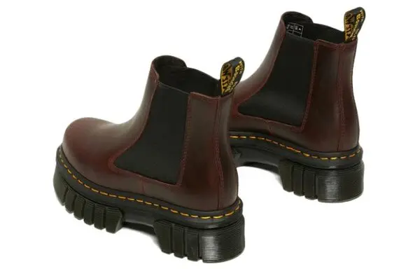 Dr. Martens Audrick Brando Leather Platform Chelsea Boots - Brown