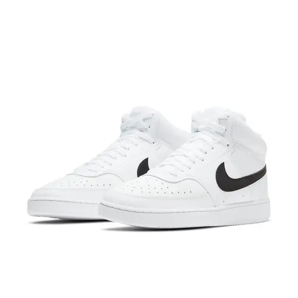 Nike Court Vision Mid Top Sneakers - White/black