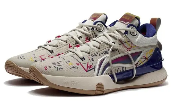 LI-NING Speed Premium Athletic Sneakers - Beige/navy
