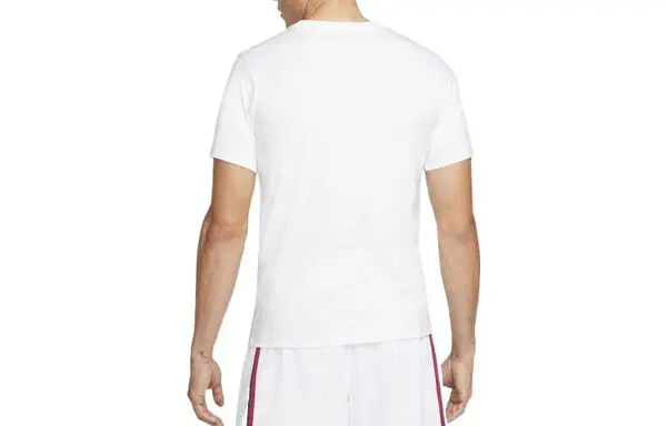 JORDAN Casual Pattern Logo Printing Round Neck Pullover Short Sleeve White T-shirt