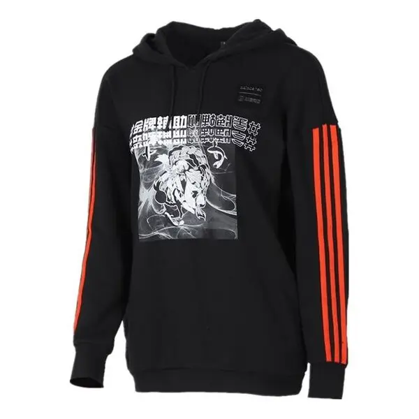 Adidas Neo Graphic Hoodie - Black/orange