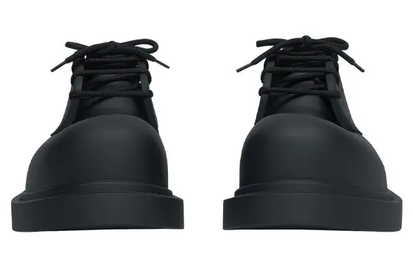 Balenciaga Steroid Derby Lace Up Leather Shoes - Black