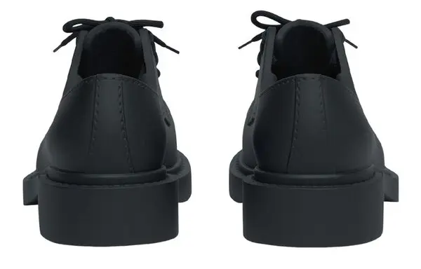 Balenciaga Steroid Derby Lace Up Leather Shoes - Black