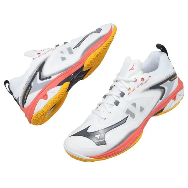 Mizuno Wave Claw Neo 3 Wide Athletic Sneakers - White/grey/pink