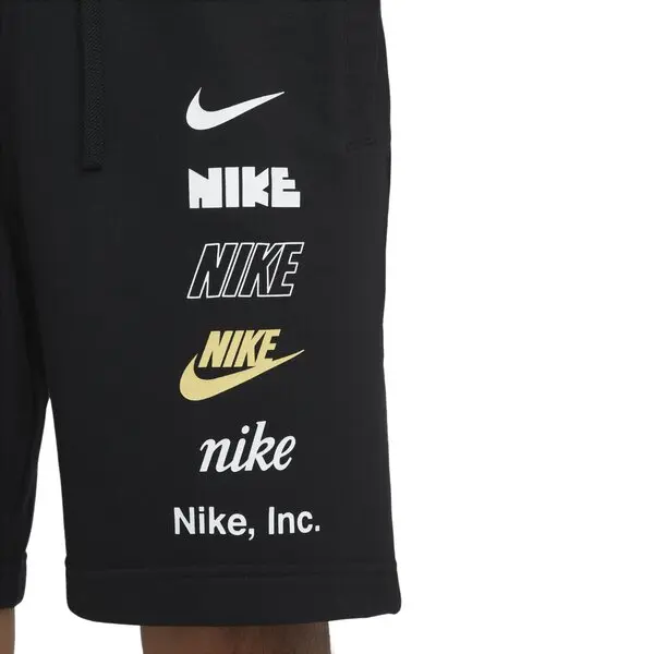 Nike Club Fleece Multi-logo Shorts - Black/multi-color