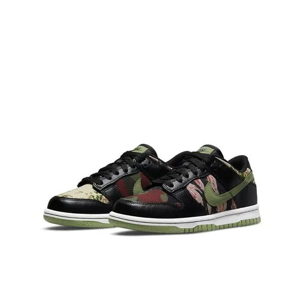 Nike Dunk Low Se Gs "black Multi-camo