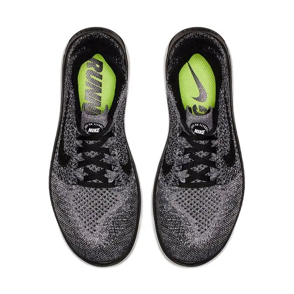 Nike Free Rn Flyknit 2018 Athletic Sneakers - White/black