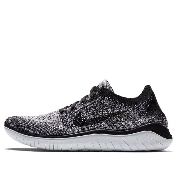 Nike Free Rn Flyknit 2018 Athletic Sneakers - White/black