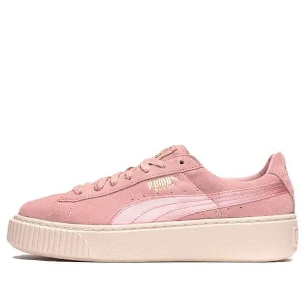 PUMA Suede Platform Satin Sneakers - Pink