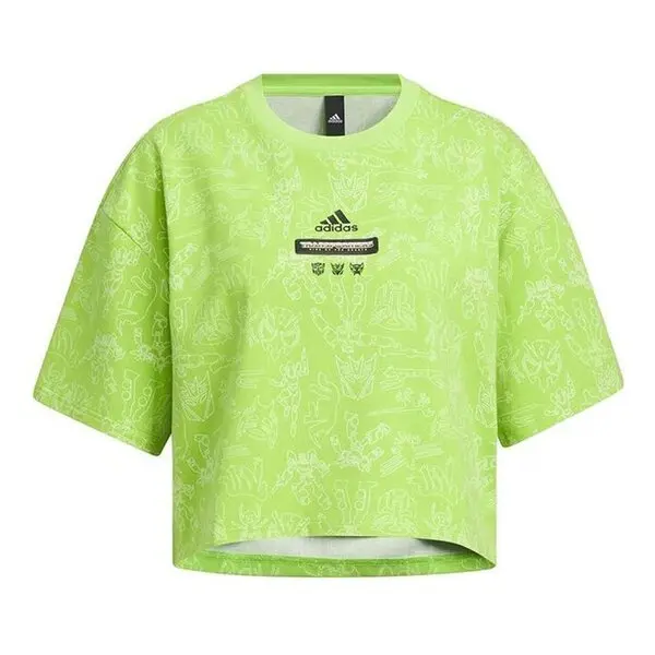 Adidas X Transformers Cropped Graphic T-shirt - Green
