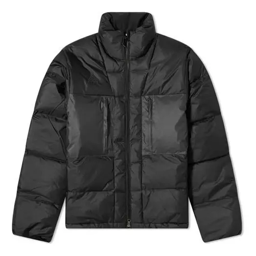 Nike X Down Fill Jacket Zipper Stand Collar Down Jacket - Black