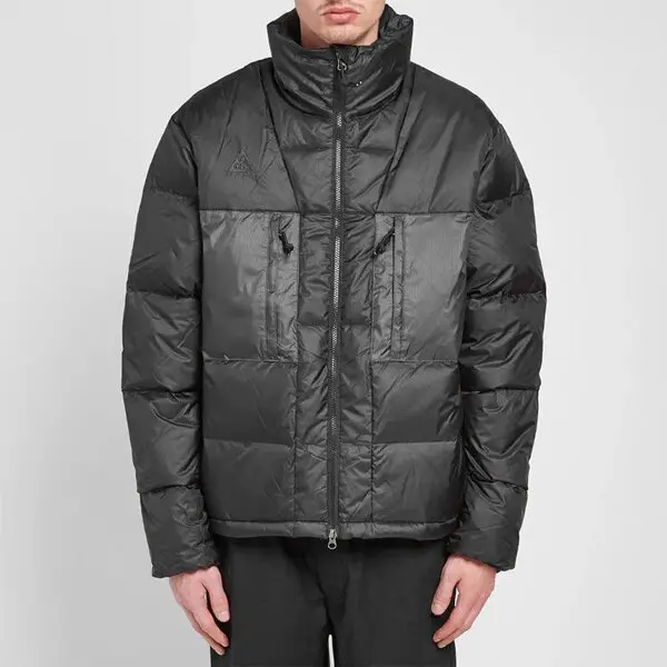 Nike Down Fill Zipper Stand Collar Puffer Jacket