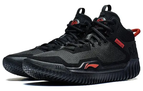 LI-NING Badfive 3 High Top Sneakers - Black/red
