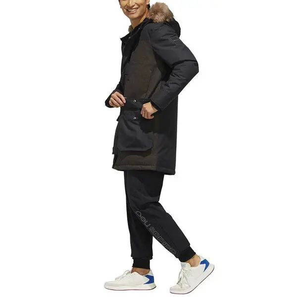 Adidas Neo Parka With Faux Fur Trimmed Hood