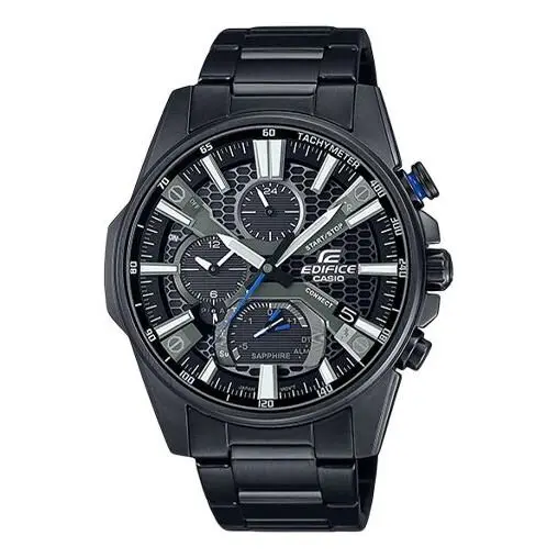 Casio Black Quartz Watch 50mm Black Stainless Steel Case Strap - Default Color
