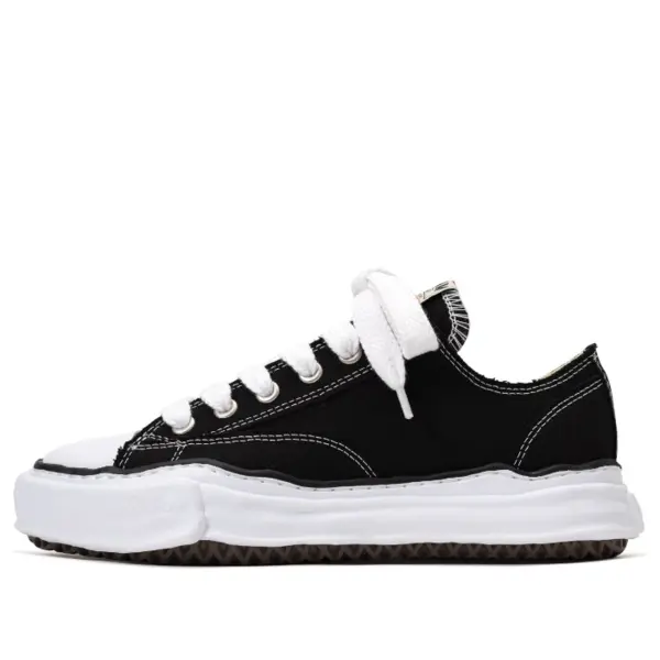 Mihara Yasuhiro Peterson Og Sole Canvas Low Top Sneakers - Black/white