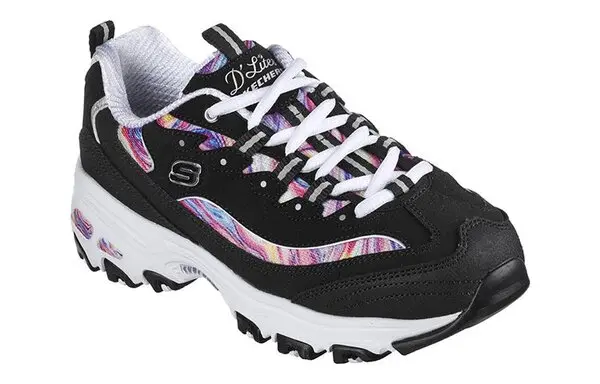 Sketchers D'lites Colorblock Low Top Sneakers - Black/multi-color