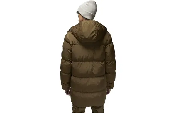 JORDAN Logo Zipper Mid-length Down Jacket