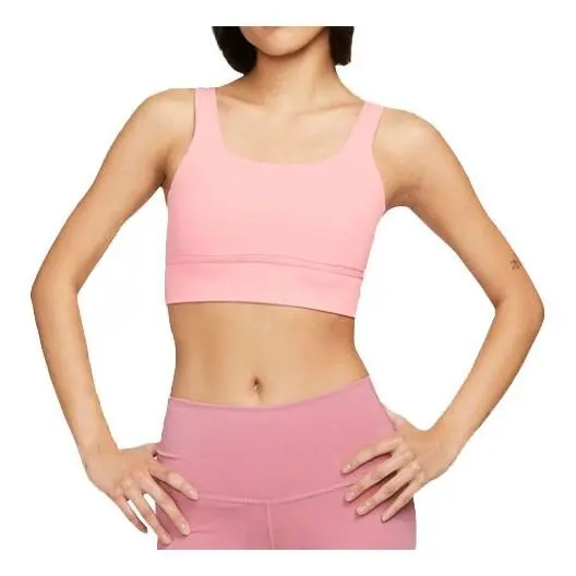 Nike Zenvy Longline Medium-support Padded Sports Bra - Pink