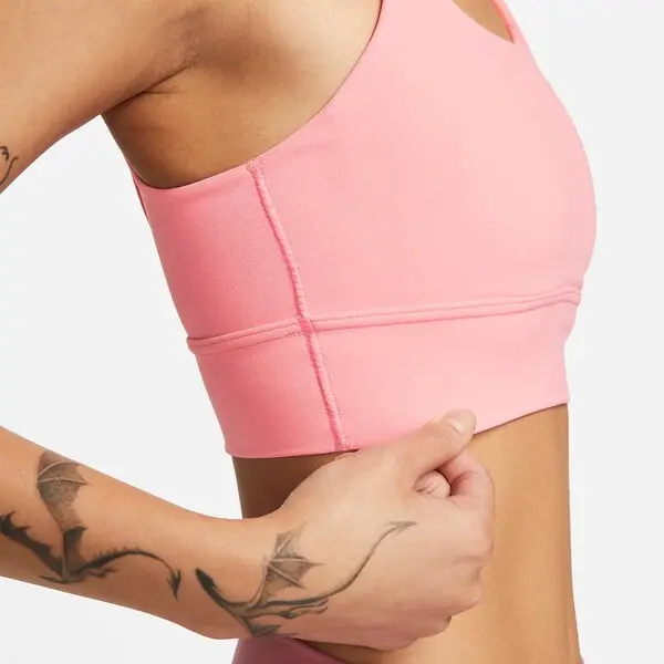 Nike Zenvy Longline Medium-support Padded Sports Bra - Pink