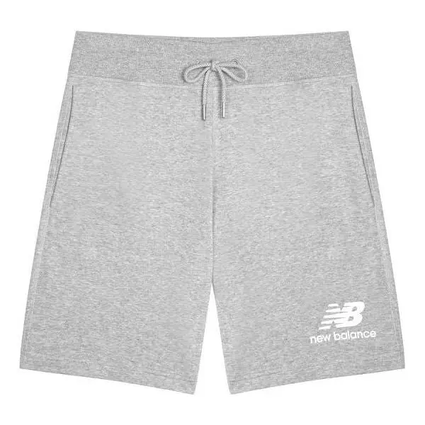 NEW BALANCE Essentials Stacked Logo Shorts - Grey