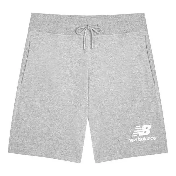 NEW BALANCE Essentials Stacked Logo Shorts - Grey
