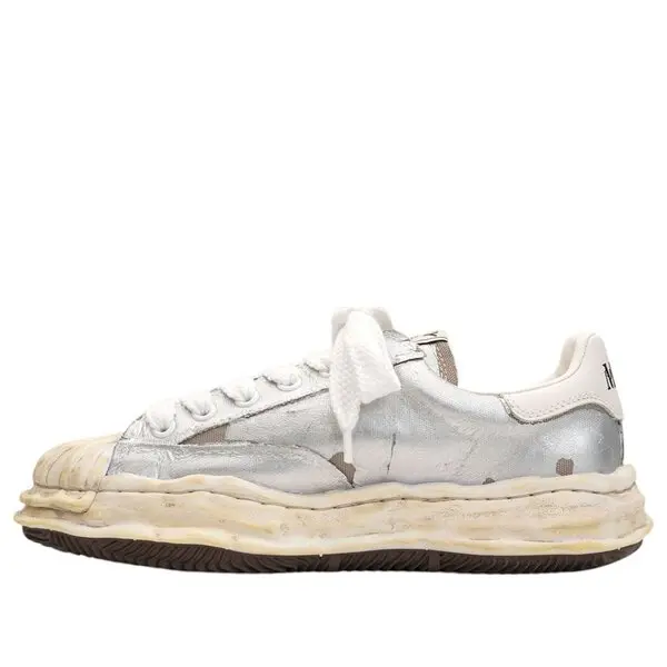 Mihara Yasuhiro Blakey Og Sole Film Attached Canvas Low Top Sneakers - Silver