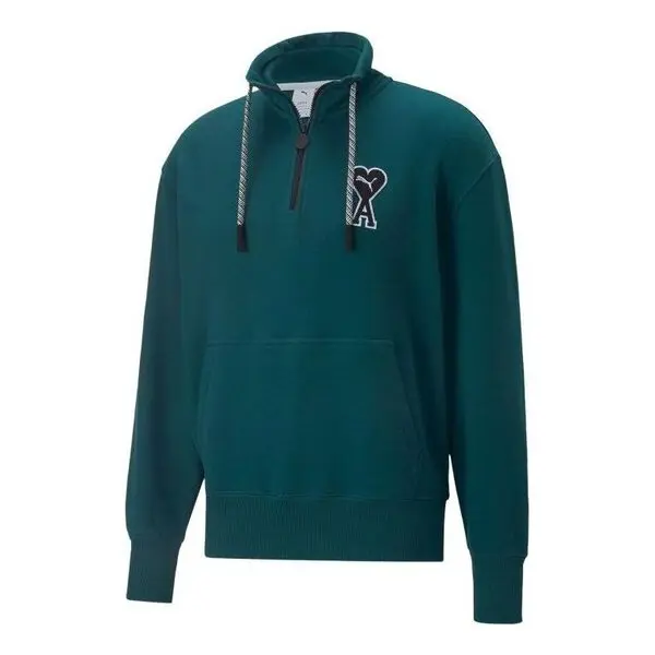 PUMA X Ami Half Zip Sweatshirt - Green