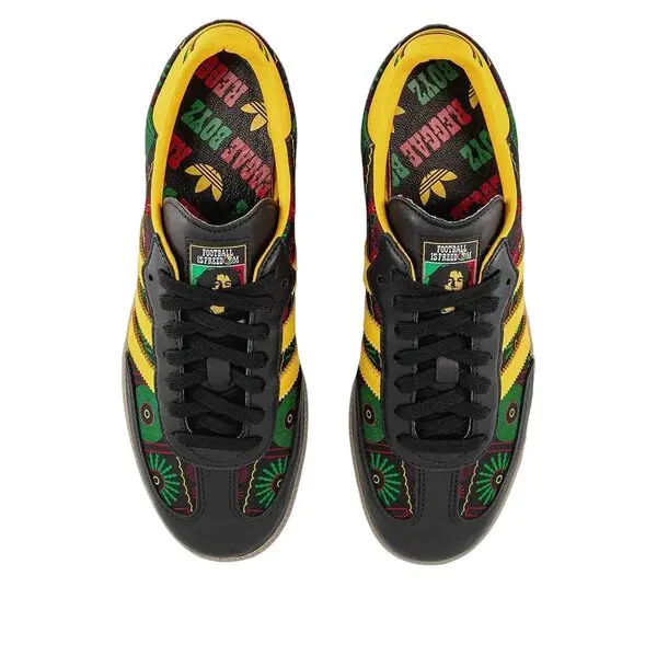 Adidas Samba Og Bob Marley Football Is Freedom Sneakers - Core Black/bold Gold/pure Ruby