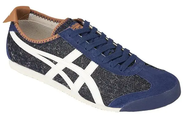 Onitsuka Tiger Mexico 66 Indigo Denim Low Top Sneakers - Blackbluewhite