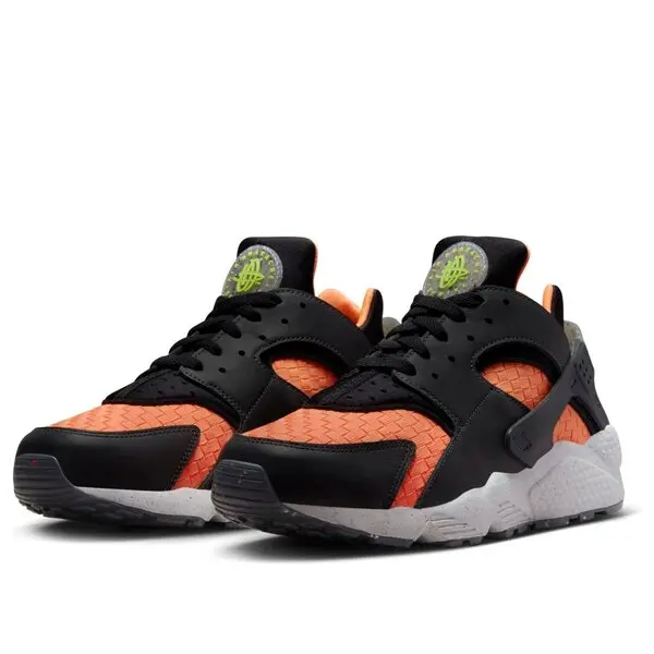 Nike Huarache Crater Premium Sneakers - Black/orange/gray