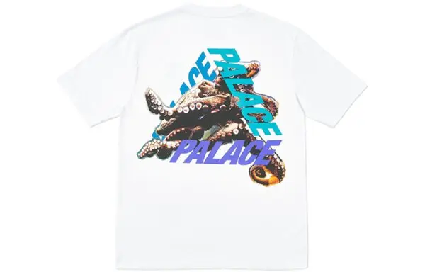 PALACE Octo Cartoon Printing Short Sleeve T-shirt - White