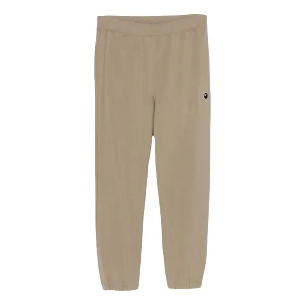 A BATHING APE Ape Head One Point Sweat Pants - Beige