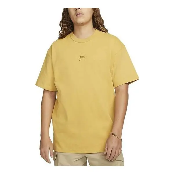 Nike Premium Essentials Logo Round Neck Short Sleeve - Yellow