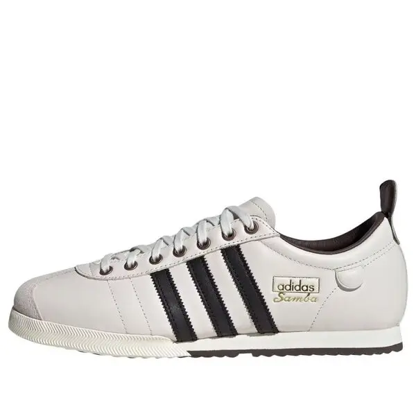 Adidas Samba 62 Leather Sneakers - Cloud White/core Black/brown