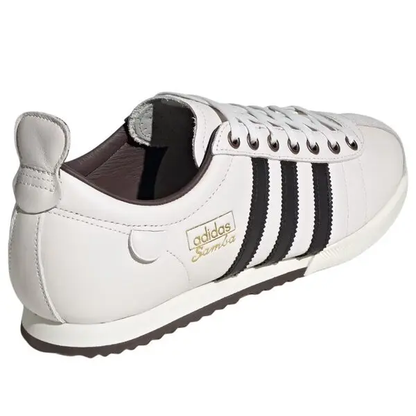 Adidas Samba 62 Leather Sneakers - Cloud White/core Black/brown