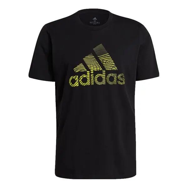 Adidas Extmo Pff T Alphabet Logo Round Neck Sports Short Sleeve - Black