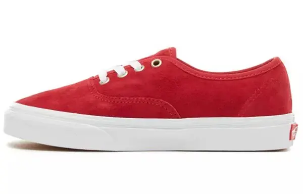 VANS Authentic Pig Suede Sneakers - Red/white