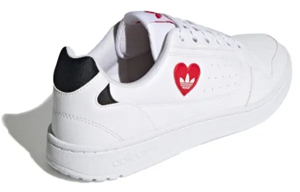 Adidas Ny 90 "heart Logo" Low Top Sneakers - White/black/red