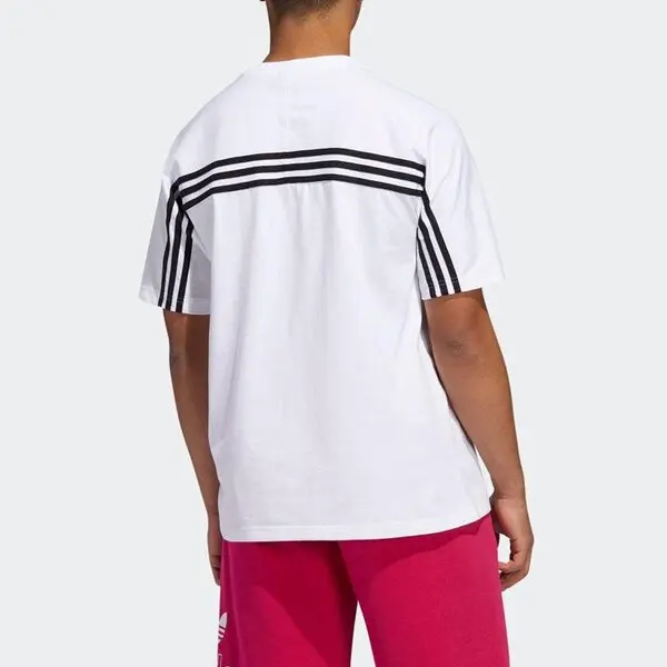 Adidas Originals 3-stripe Tee Stripe Logo Embroidered Short Sleeve - White