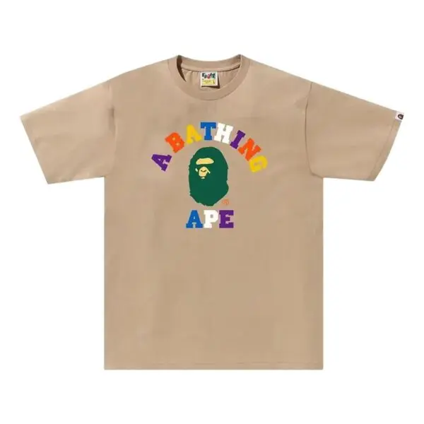 A BATHING APE Colors College Tee - Beige