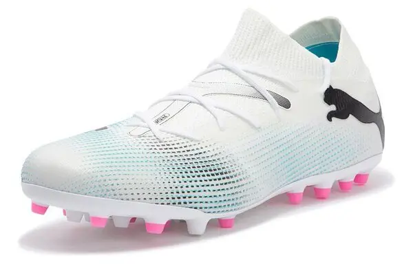 PUMA Future Match Mg Cleats - White/blue/pink