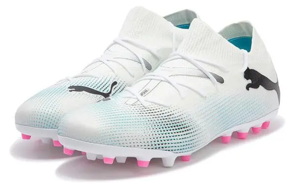 PUMA Future Match Mg Cleats - White/blue/pink