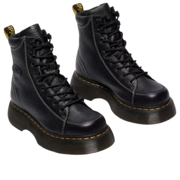 Dr. Martens Buzz 8-eye Milled Nappa Lace Up Boots - Black