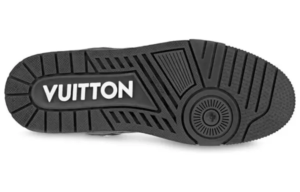 LOUIS VUITTON Embossed Monogram Trainer Sneakers - Black/white