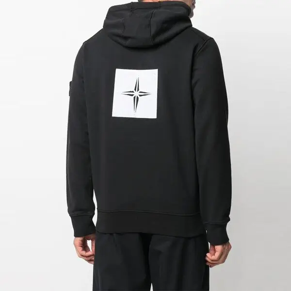 Stone Island Box Print Pullover Hoodie