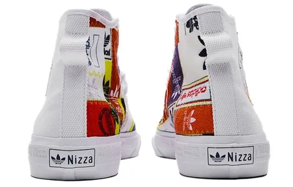 Adidas Nizza High Top Sneakers With Logo Patches
