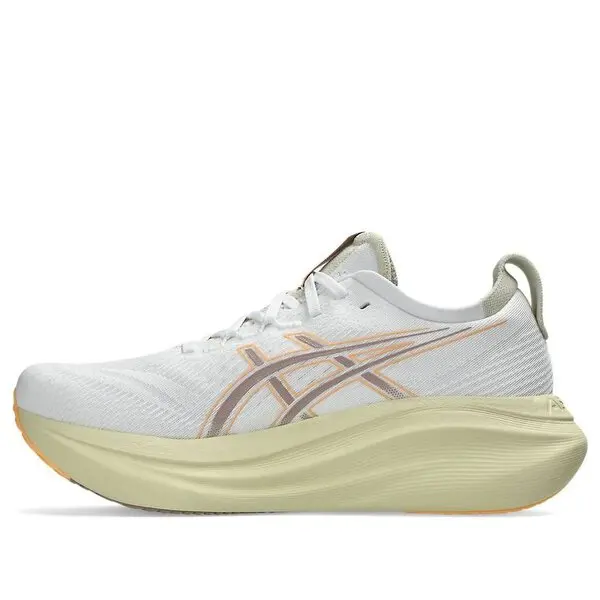 Asics Gel Nimbus 27 Wide Athletic Sneakers - White/fawn