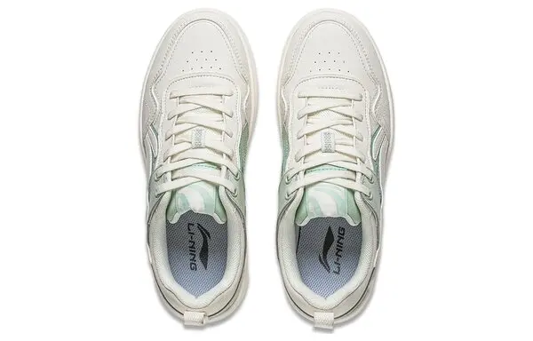 LI-NING Qingyun "white Green" Lace-up Sneakers
